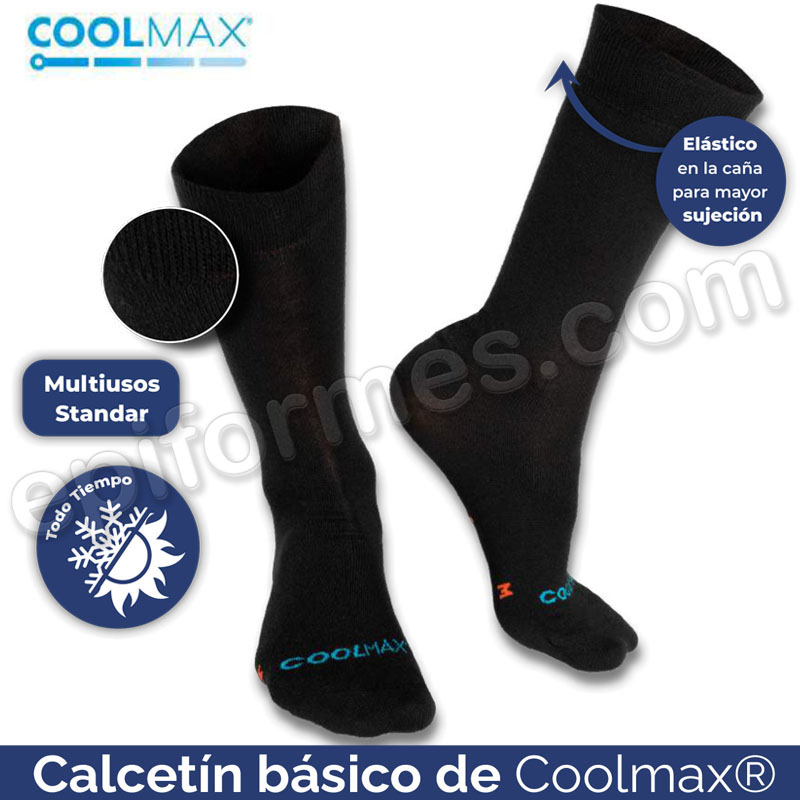 El calcetín Teide está fabricado en un punto básico de Coolmax®.