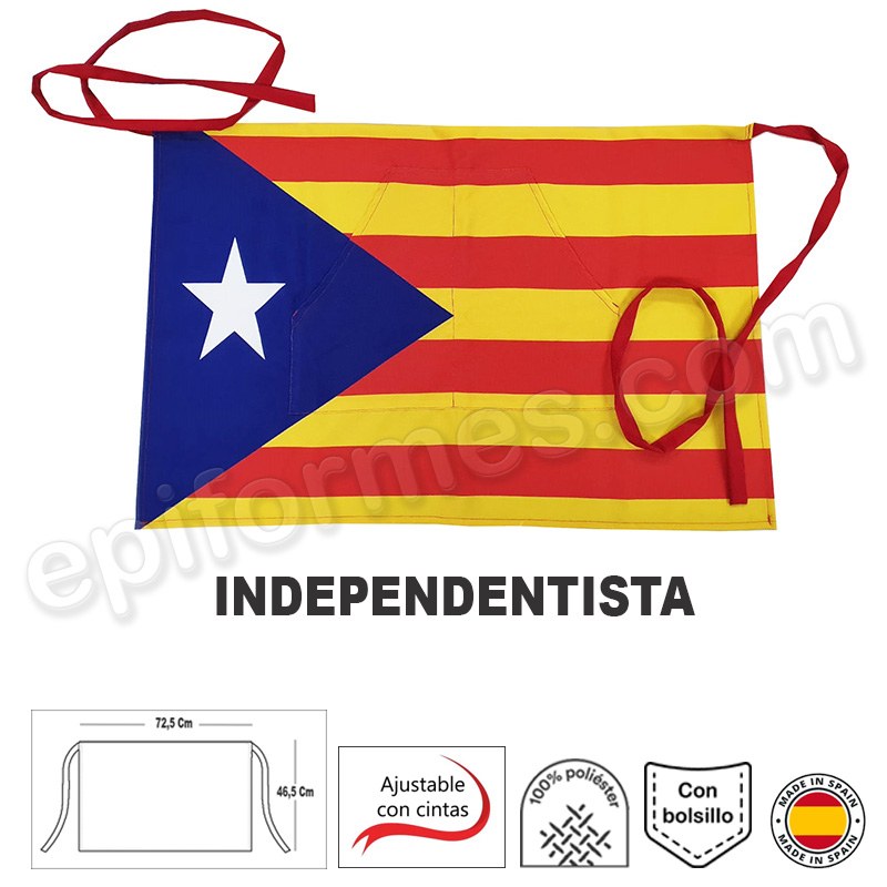 Delantal mediano con bandera de independentista