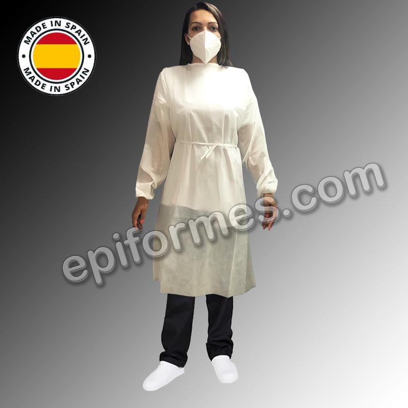 Bata impermeable de tnt desechable