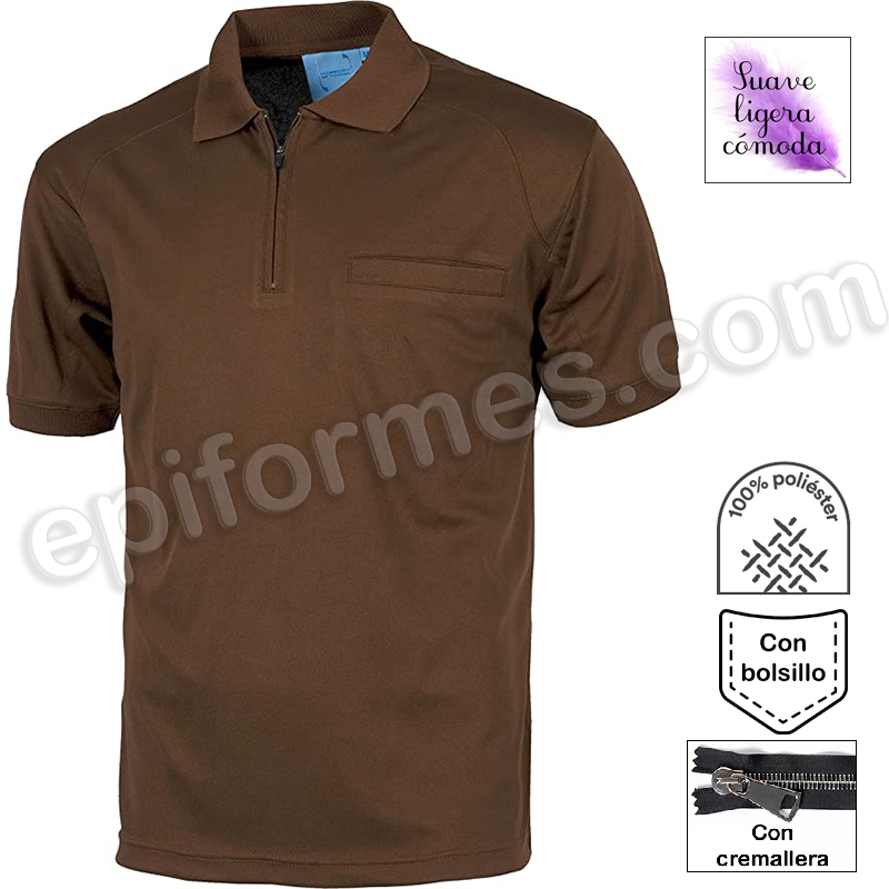 Polos técnicos con cremallera, en 6 colores